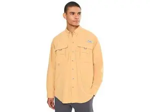 Columbia Pfg Bahama Ii Long Sleeve Shirt Clothing - Light Camel