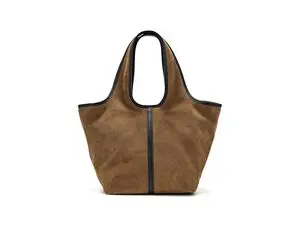 Madewell Suede Ellis Mini Shopper Tote Handbags Cotton/leather/suede - Forage