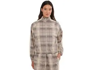 PUMA T7 Relaxed Tartan Woven Jacket Jacket Black - Mouse Gray