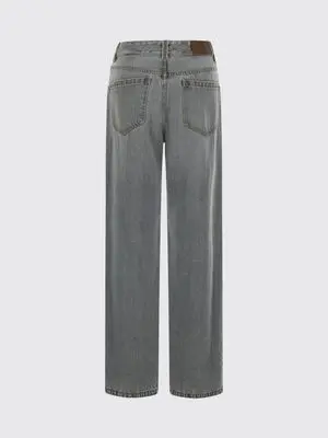 Brunello Cucinelli High-waisted Wide-leg Jeans In Denim With Monili