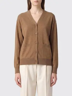 Max Mara V-neck Wool Cardigan With Dropped Shoulders