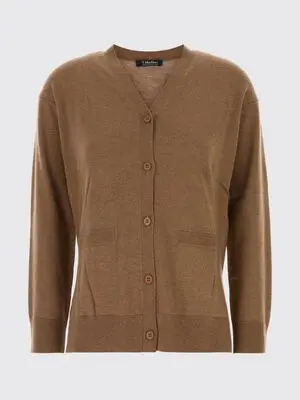 Max Mara V-neck Wool Cardigan With Dropped Shoulders