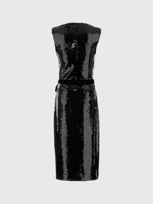 Alberta Ferretti Sleeveless Sequin Wrap Midi Dress