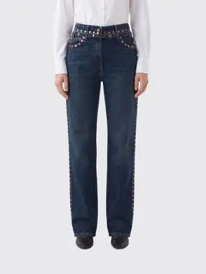 Dries Van Noten Persy Straight Fit Cotton Denim Jeans With Applied Studs
