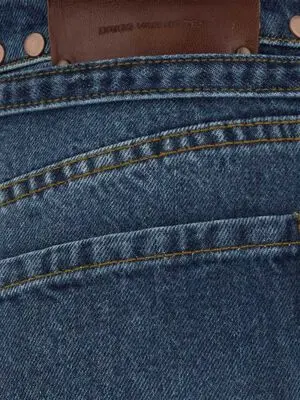 Dries Van Noten Persy Straight Fit Cotton Denim Jeans With Applied Studs