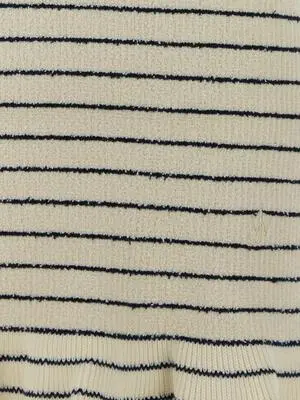 JW Anderson Striped Off-the-shoulder Cotton Sheath Mini Dress - White