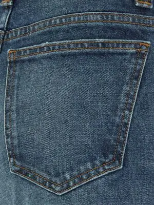 Khaite Dane Mid-rise Wide-leg Jeans In Cotton Denim