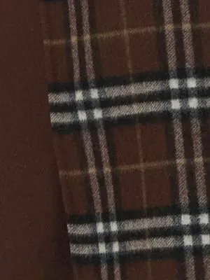 Burberry Check Wool Robe Coat With A Shawl Collar And Self-tie Belt - Brown