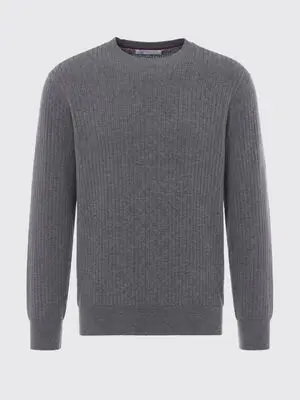 Brunello Cucinelli Long-sleeved Cotton Crewneck Jumper - Grey