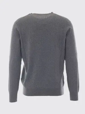 Brunello Cucinelli Long-sleeved Cotton Crewneck Jumper - Grey