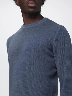 BROOKSFIELD Slim Fit Long-sleeved Crewneck Jumper - Avion