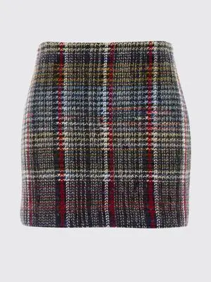 Missoni Slim Fit Check Pattern Pure Wool Knit Pencil Mini Skirt