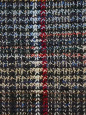 Missoni Slim Fit Check Pattern Pure Wool Knit Pencil Mini Skirt