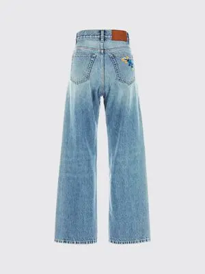 Chloé Mid-rise Wide-leg Jeans In Cotton Denim With Embroidery