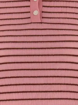Guest In Residence Long-sleeve Striped Polo In Cashmere With A Slim Fit