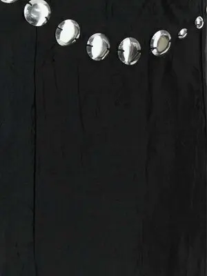 Gimaguas Gimagguas Off-the-shoulder Studded Silk Sheath Mini Dress