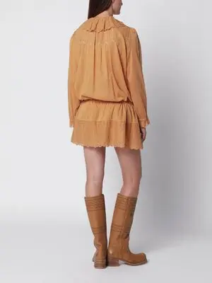 Isabel Marant Étoile Lenora Long-sleeved Cotton Mini Shirtdress
