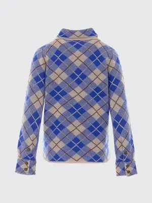Guest In Residence Argyle Pattern 100% Cashmere Shirt Cardigan - Brown