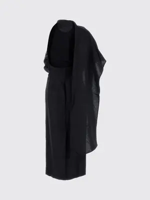 RÓHE Draped One-shoulder Wool-blend Midi Sheath Dress