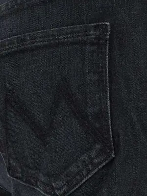 MOTHER Rambler Zip Sneak Mid-rise Cropped Straight Jeans