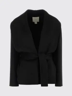 Calvin Klein Short Wool Blend Robe Coat With Tie-waist Belt