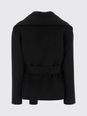 Calvin Klein Short Wool Blend Robe Coat With Tie-waist Belt