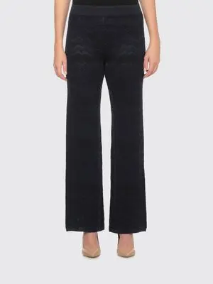 Missoni Straight-leg Knitted Trousers In Wool Blend With Zig-zag Pattern