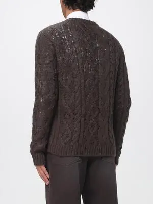 PAURA Open-knit Mohair Blend Cardigan With Button Closure