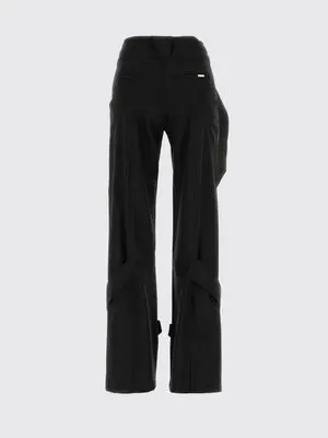 Blumarine Low-rise Straight Trousers In Wool Blend With Straps