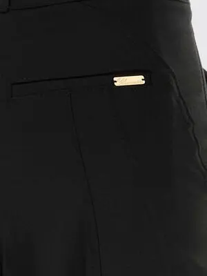 Blumarine Low-rise Straight Trousers In Wool Blend With Straps