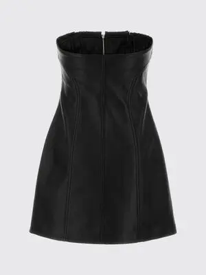 Blumarine Off-the-shoulder Lambskin Leather Sheath Mini Dress
