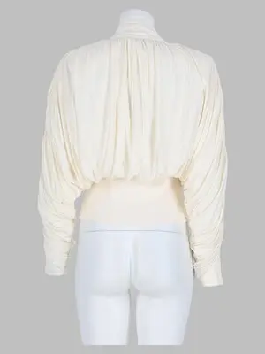 SELF-PORTRAIT Top In Jersey Con Colletto Annodato