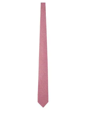 FERRAGAMO Cravatta In Seta Con Stampa Red