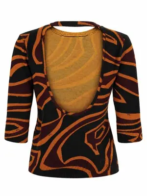 Emilio Pucci Maglia Con Schiena Scoperta - Multicolour