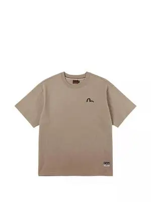 EVISU Seagull-embroidered T-shirt - Brown