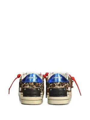 CRIME LONDON Sk8 Deluxe Leopard-print Sneakers