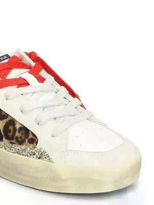CRIME LONDON Sk8 Deluxe Leopard-print Sneakers