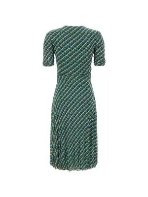 Diane Von Furstenberg Koren Reversible Geometric-print Midi Dress
