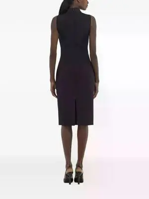 Roberto Cavalli High-neck Sleeveless Fitted Midi Dress