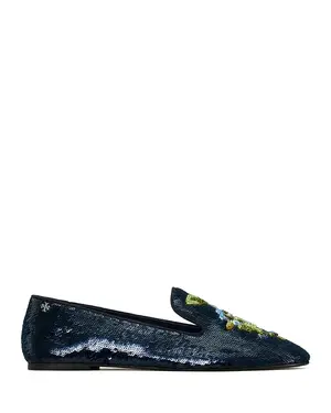 Tory Burch Sequined Smoking Slippers