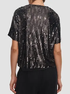 Rag & Bone Cher Sequin Short-sleeve Shirt