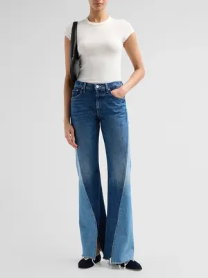 MOTHER Bookie Slit Twist Heel Fray Jeans