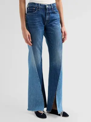 MOTHER Bookie Slit Twist Heel Fray Jeans