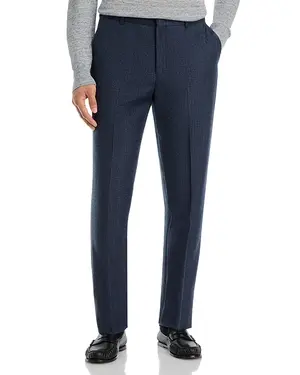 Vince Melange Textured Regular Fit Suit Pants - Navy
