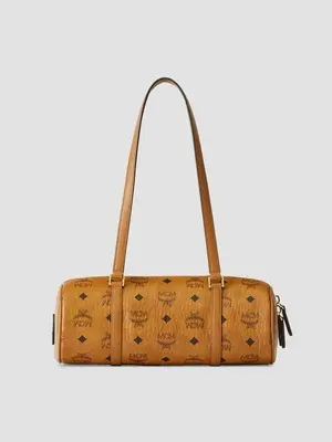 Mcm Aren Small East West Shoulder Bag - Cognac