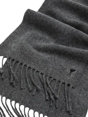 AMI Paris De Coeur Wool Scarf