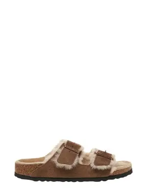 BIRKENSTOCK Arizona Shearling Sandals - Grey