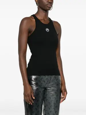 MARINE SERRE Logo Cotton Tank Top