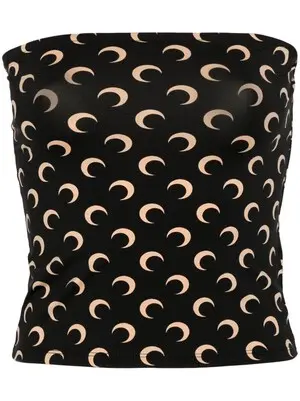 MARINE SERRE Moon Print Top - Black