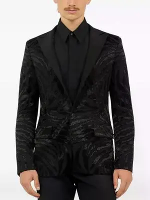Roberto Cavalli Zebra-embroidery Slim-fit Dinner Jacket